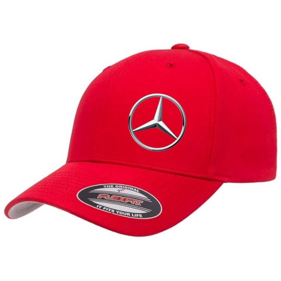Mercedes Benz Motor AMG Logo Cap 5001 Flexfit Baseball Hat S/M and L/XL ...