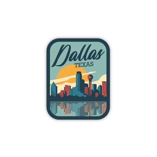 Dallas Texas Sticker | Vinyl Travel Stickers | Travel Mug, Laptop ...