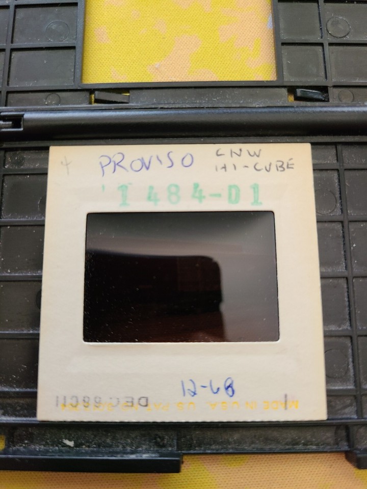 Original Slide Chicago & Northwestern CNW 92054 Hi Cube Boxcar Proviso ...