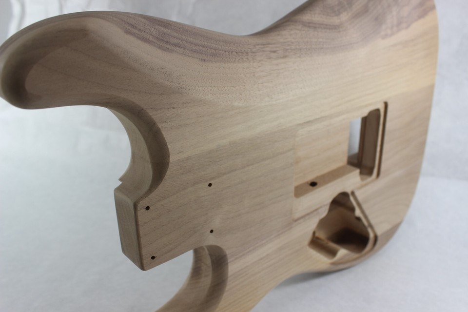 Walnut Hxx guitar body - fits Fender Strat Stratocaster neck Floyd Rose ...