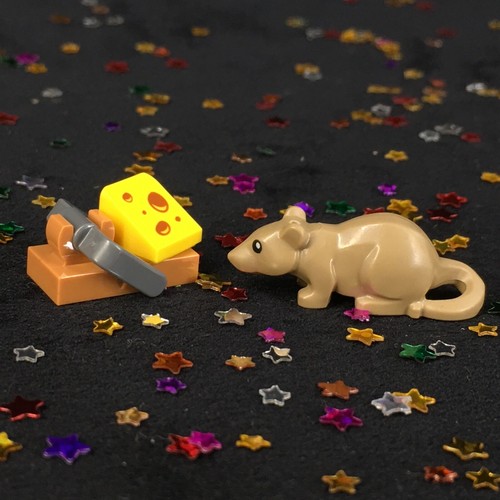 NEW LEGO Rat Mouse with Cheese in Trap. Gift Bag Stocking Stuffer | eBay