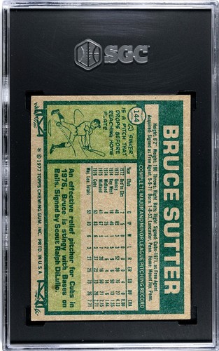 1977 Topps BRUCE SUTTER ROOKIE Cubs #144 SGC 6 EX/NM | eBay