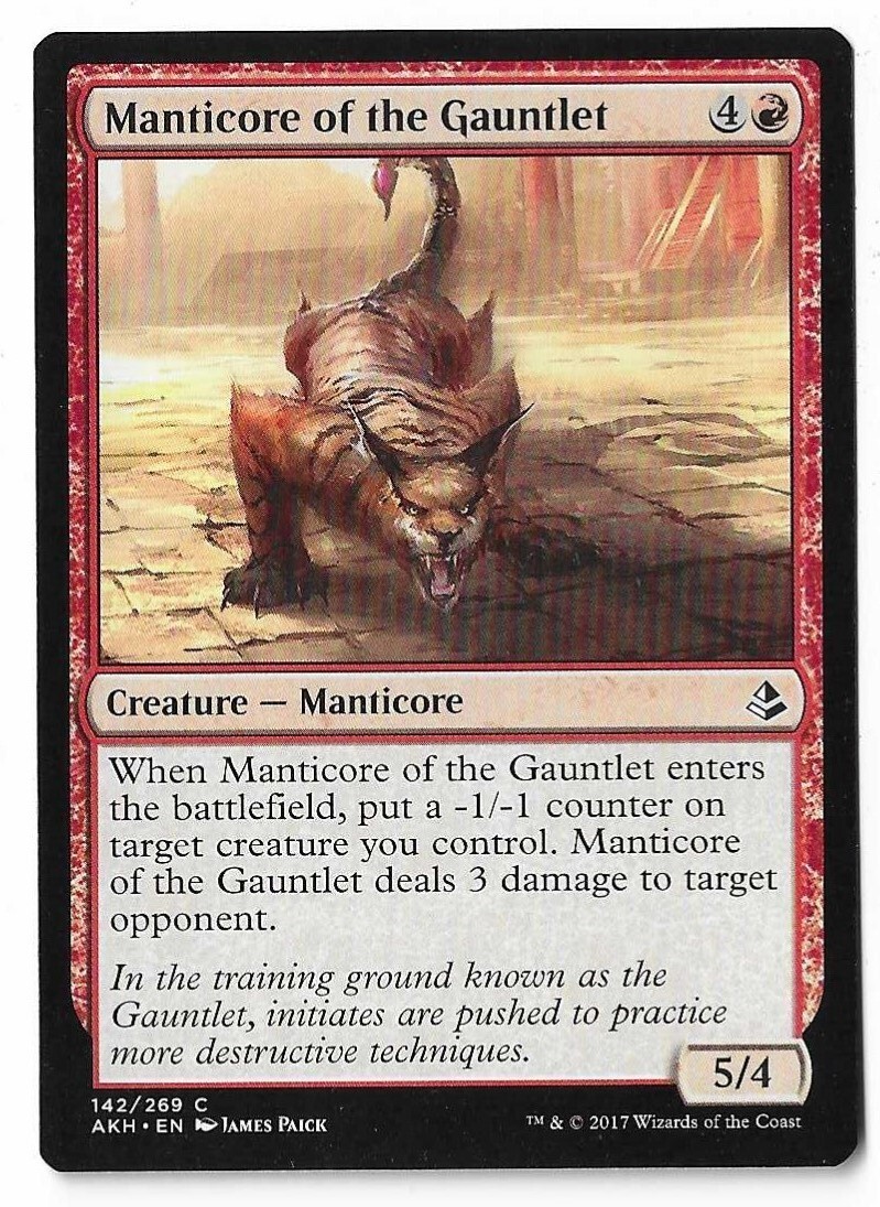 MTG Manticore of the Gauntlet Amonkhet (AKH) Common Magic Card #142/269 ...