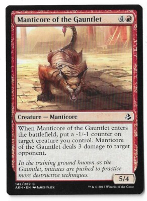 MTG Manticore of the Gauntlet Amonkhet (AKH) Common Magic Card #142/269 ...