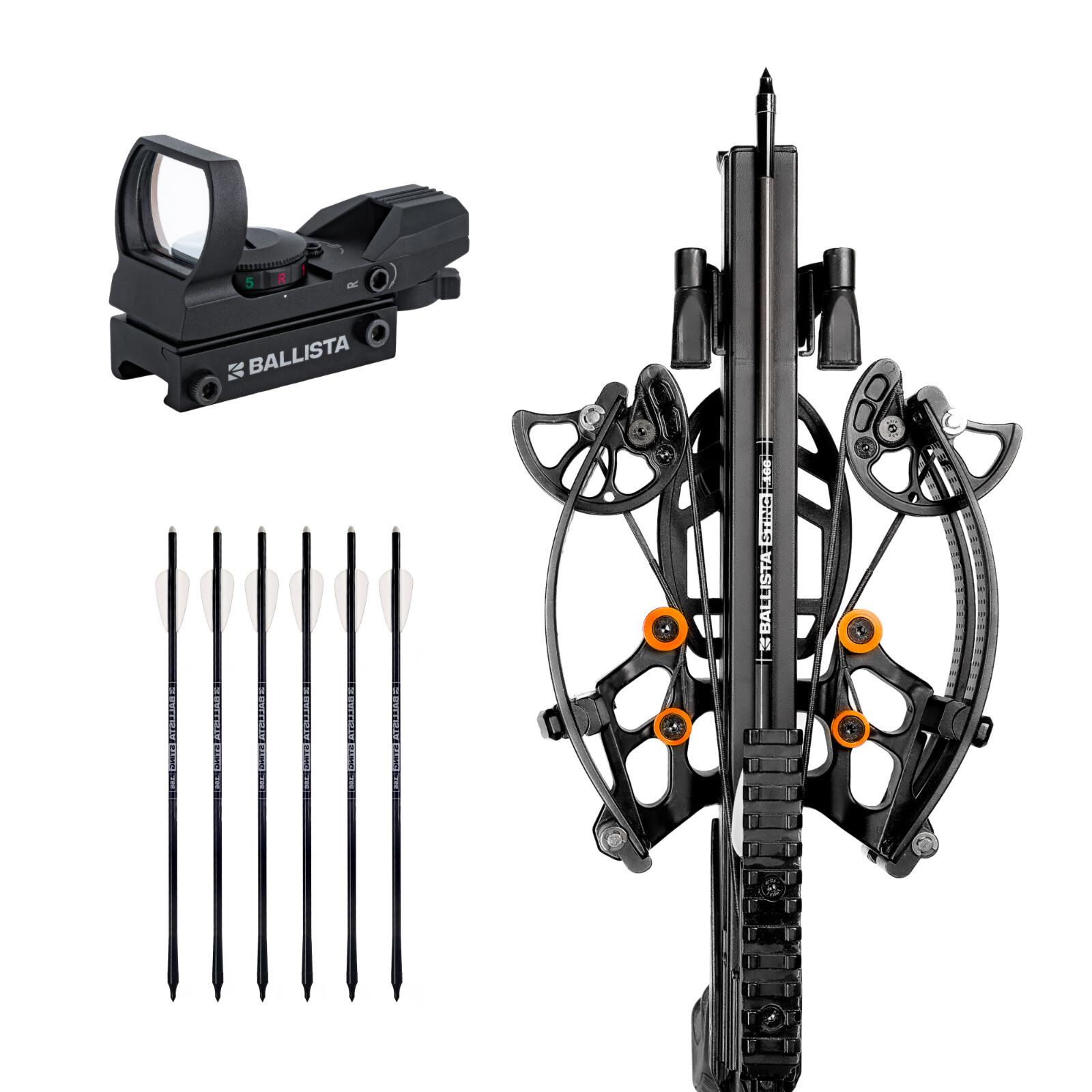 BALLISTA Bundle: Bat Reverse Crossbow + Red Dot 1x22x34mm + Sting Bolts ...