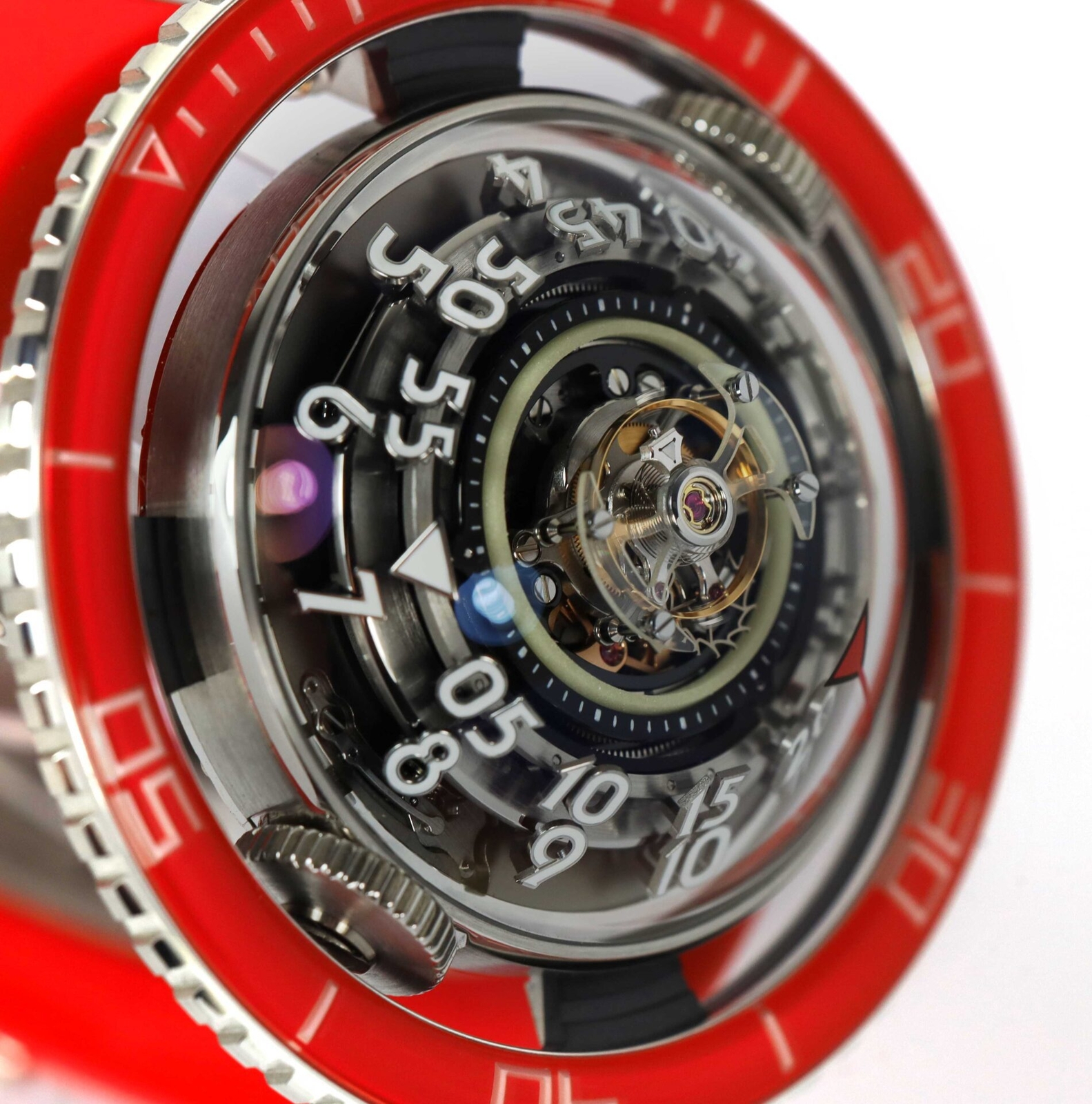 MB&F HM7 Aquapod Platinum Red Tourbillon 70.PBL.B Limited Edition Box ...