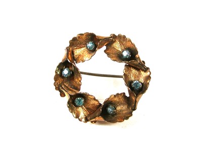 12K Gold Filled Blue Rhinestones Calla Lily Brooch By BOJAR 8116 | eBay