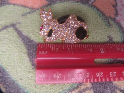 Vintage Trifari 1997 Limited Edition Red Eyed Bunny Rabbit Rhinestone ...
