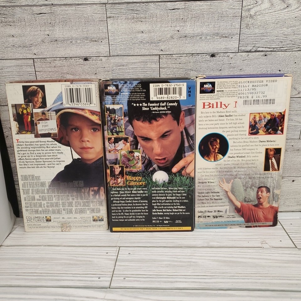 Happy Gilmore Big Daddy Billy Madison Adam Sandler VHS Lot | eBay