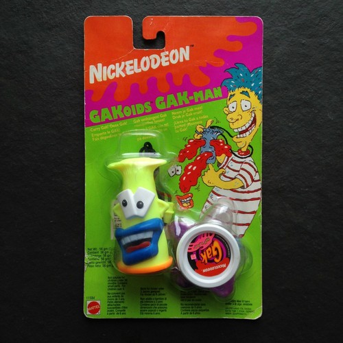 1993 MATTEL NICKELODEON GAKOIDS YELLOW GAK-MAN GAK SPLAT MOC FACTORY ...