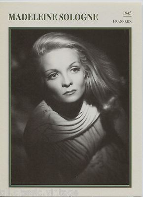 Madeleine Sologne - French Actress Film/Movie/Cinema Trading Card | eBay UK