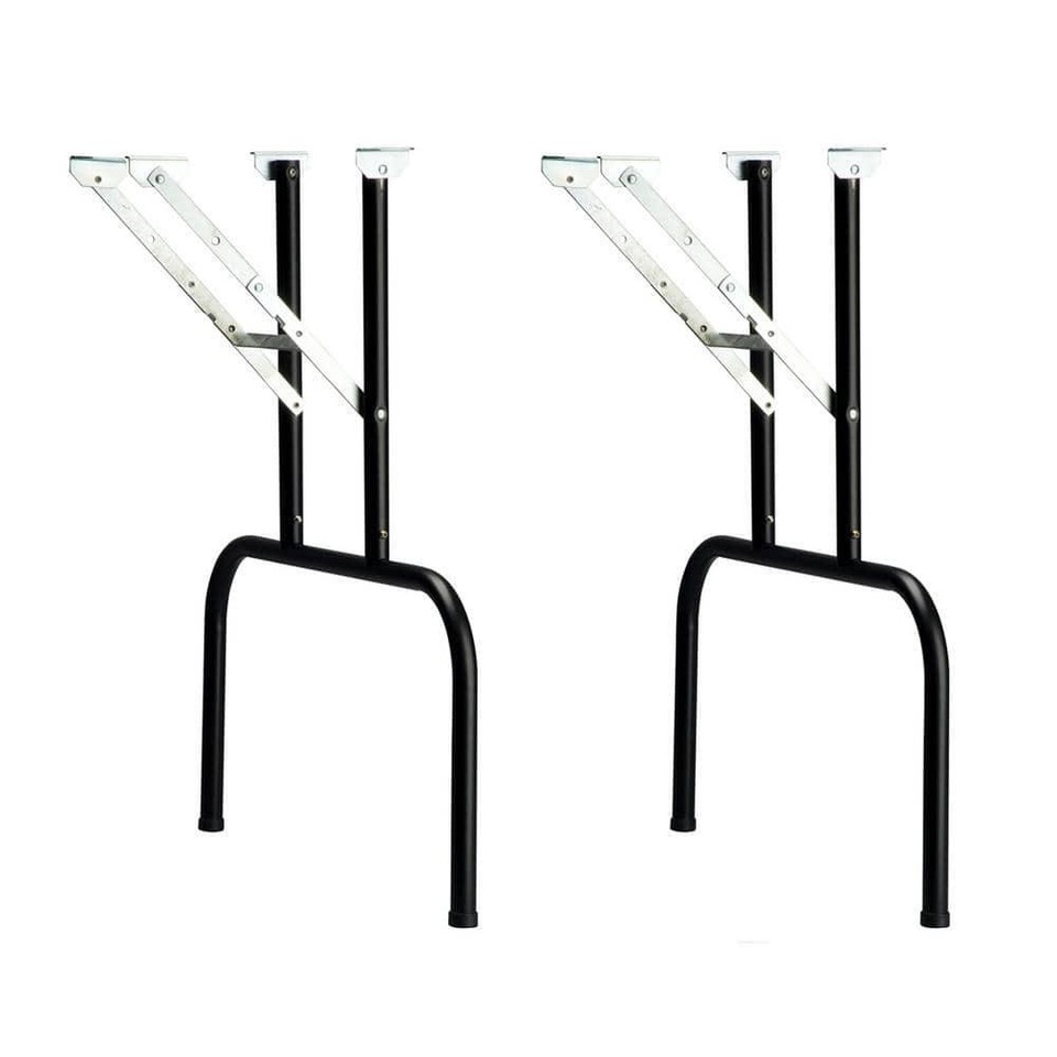 Folding Banquet Table Legs 2-Pack Compact Easy Assemble Tubular Steel ...