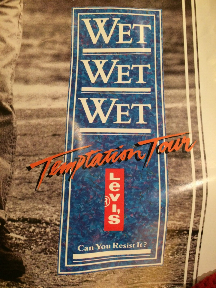 Wet Wet Wet Temptation Tour. Large Levi Jeans Poster 47inches x 34 ...
