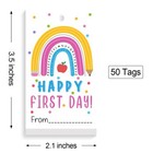 Back to School Gift Bag TagsCute Rainbow Happy First Day of School Gift ...
