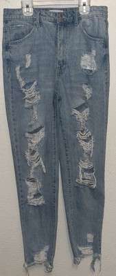 C’est Toi Jeans Raw Hem Distress Light Blue Women Sz 7/27 | eBay