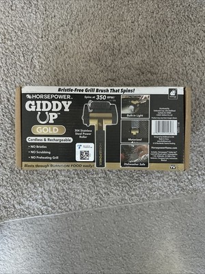 Giddy up Bristle-Free Spinning Grill Brush W/Led, AS-SEEN-ON-TV ...