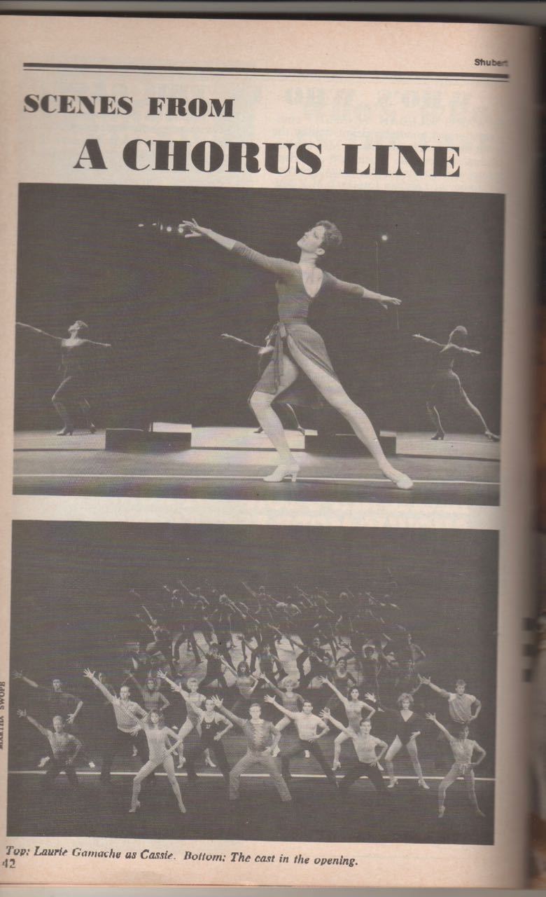 "A Chorus Line" Playbill 1988 Broadway Wanda Richert, Cynthia Fleming ...