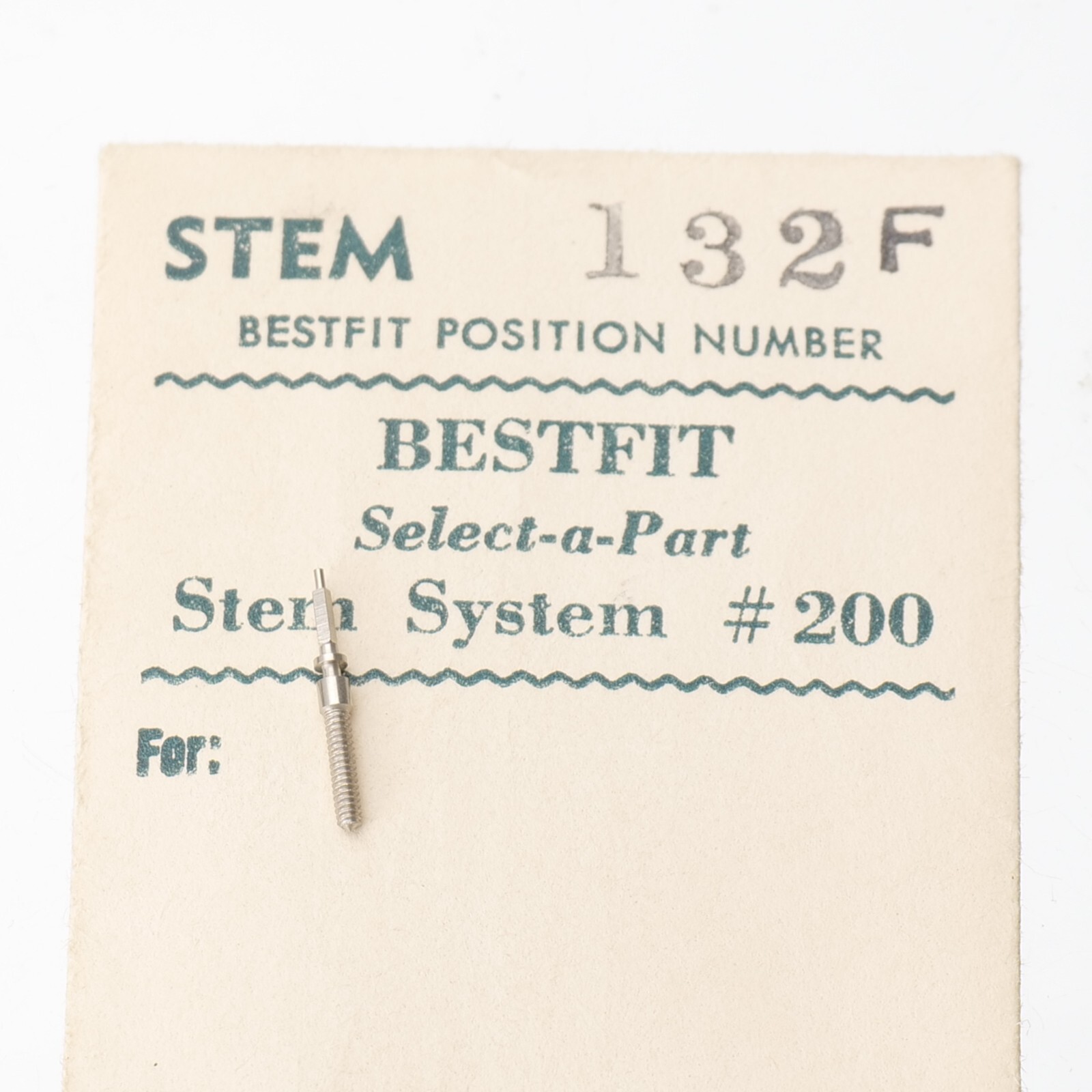 VALJOUX 23 / 72 Watch Winding (1) Stem Part Bestfit 200/132 New Old ...