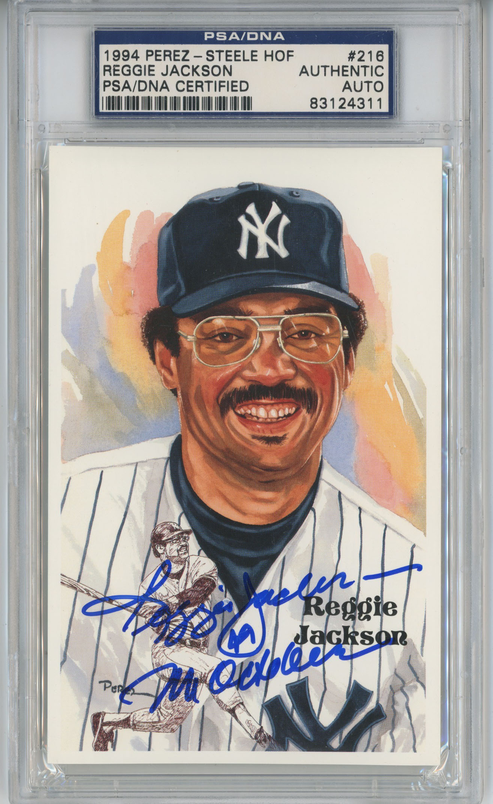 1980 Perez Steele Jackson, Reggie w/great inscriptions Signed Perez ...