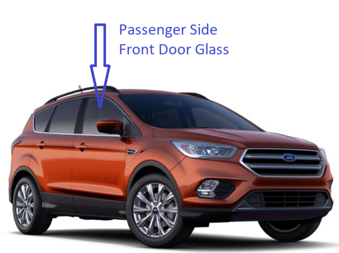 Fits 2013-2019 Ford Escape Front Door Window Glass Passenger Side Right ...
