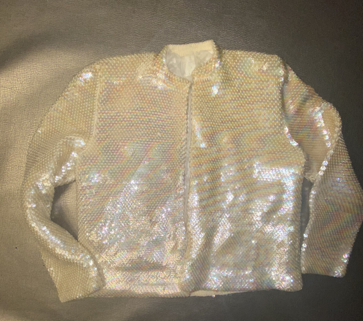Vintage Handknit one of A kind vintage sequin cardiga… - Gem