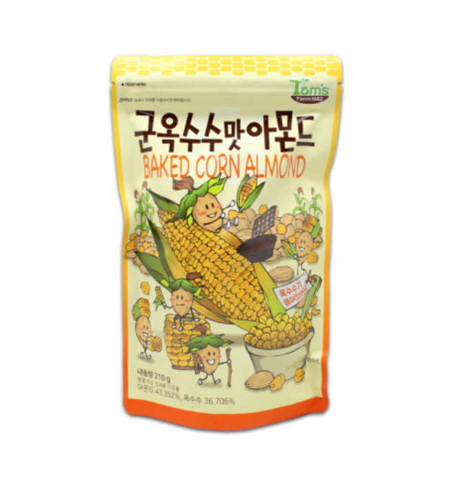 Korean Baked Corn Flavor Almond 210g Korea Sweet Nut | eBay
