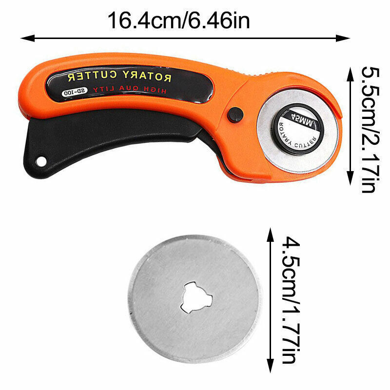 45mm Round Wheel Rotary Cutter Quilting Sewing Roller Cutting Tools ...