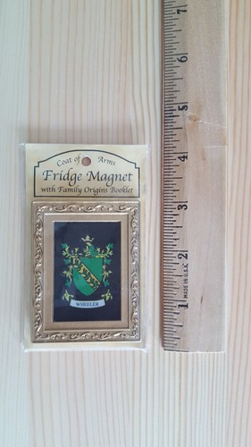 Wheeler Family Name Coat Of Arms Fridge Magnet Heraldic History BRAND ...