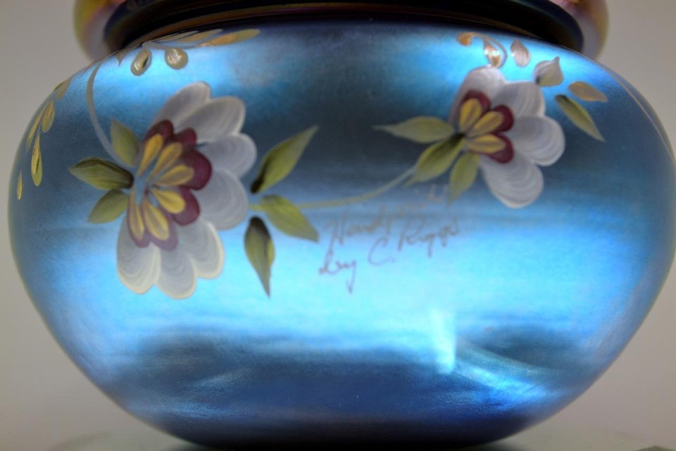 FENTON PUFF BOX Favrene HONOR COLLECTION #500/1950 7480FW FREEusaSHIP ...