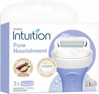 Schick Intuition Pure Nourishment Women's Razor Refills, Pack of 3 | eBay