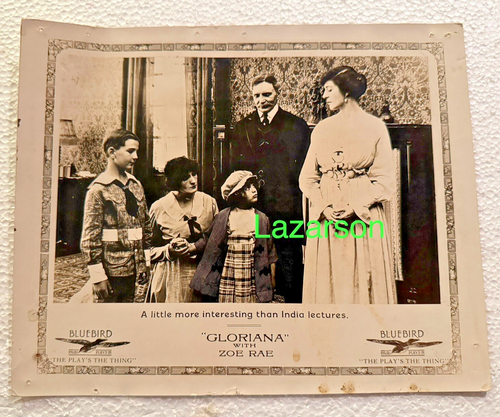 ZOE RAE GORDON GRIFFITH (1ST TARZAN) LOBBY CARD GLORIANA 1916 CHILD ...