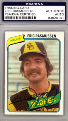 Eric Rasmussen Autographed Signed 1980 Topps Card #531 Padres PSA/DNA ...