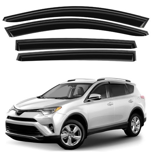 Window Deflectors Smoke Tinted Tape-On Side Window Vent Visor ...