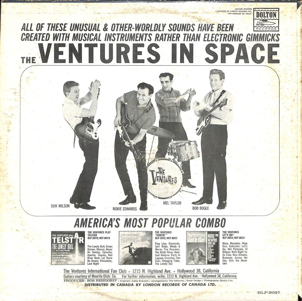 The Ventures Ventures In Space LP Vinyl Record Dolton BLP-2027 1964 | eBay
