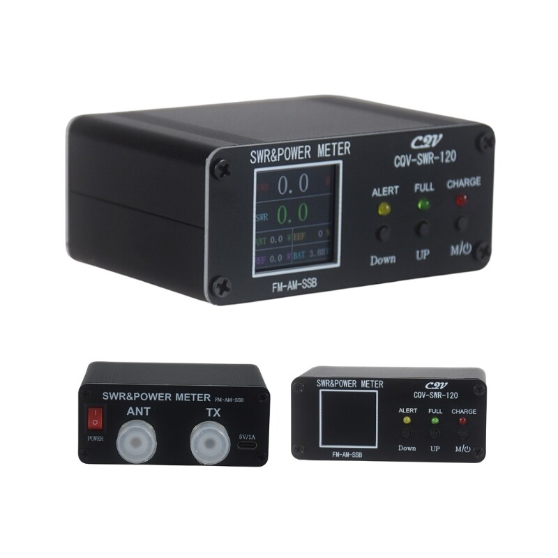 SWR Power Meter 1.8MHz‑54MHz Frequency Standing Ratio Meter 0.5W‑120W ...