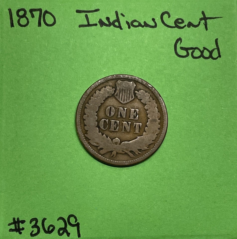 1870 Indian Head Cent / Penny GD Good See Pictures | eBay