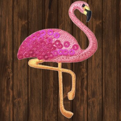 Flamingo Embroidered Patch — Iron On | eBay