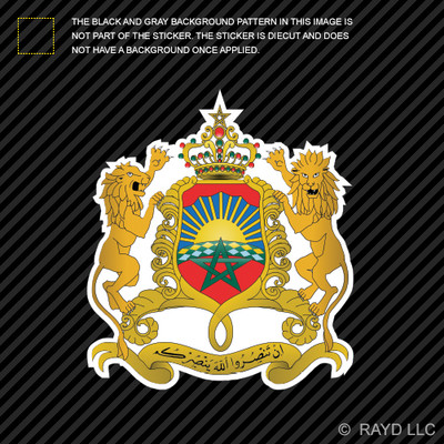 Moroccan Coat of Arms Sticker Decal Self Adhesive Vinyl Morocco flag ...