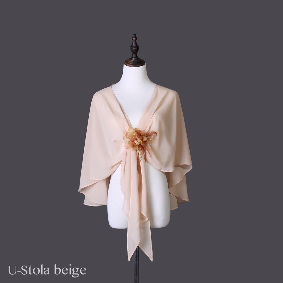 U-Form Stola Schal Tücher Stolen Hochzeit Freizeit Party chiffon Trends ...