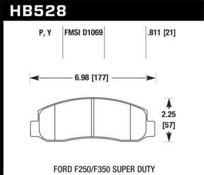 Hawk Performance HB528P.811 FITS 05-11 Ford F250/F350 / 2011 Ford F550 ...