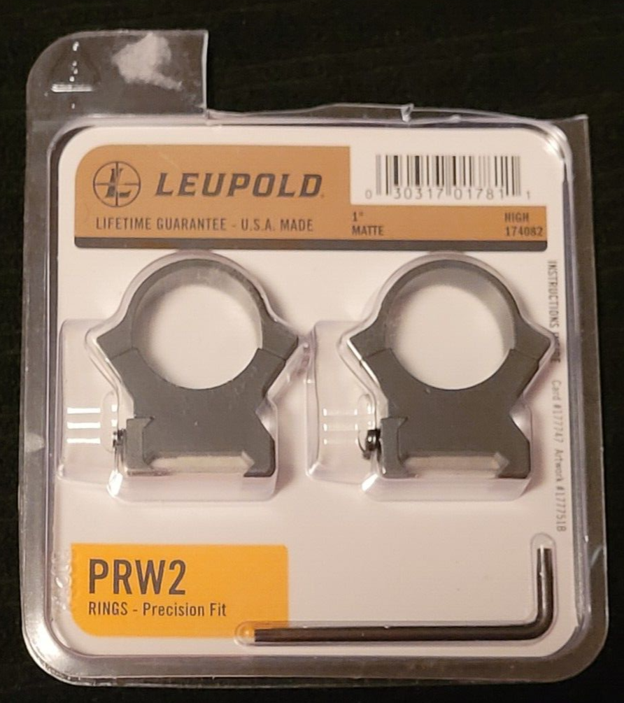 Leupold PRW2 1" High Matte Black Scope Rings for Rifle - 174082 New ...