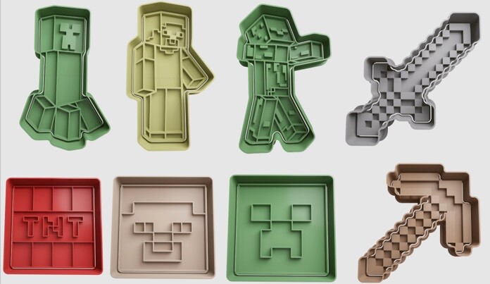 Minecraft Cookie Cutters + insert - approx. 8cm | eBay