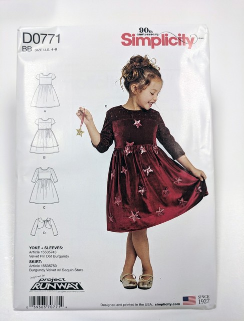 Simplicity Sewing Pattern 8241 Leggings Headband Gauntlets Child Sizes ...