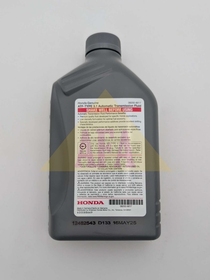 GENUINE OEM Honda Acura ATF-Type 3.1 Transmission Fluid 4x Quart Set ...