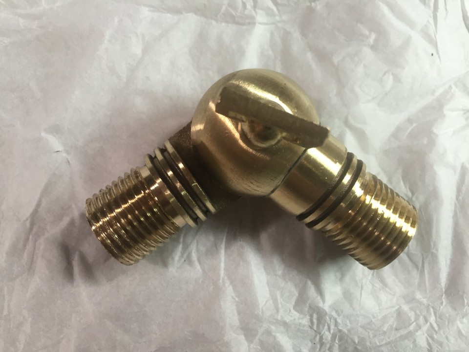 Adjustable swivel joint Lamp Part Brass W/Rachet Grip 1/2" thread both ...