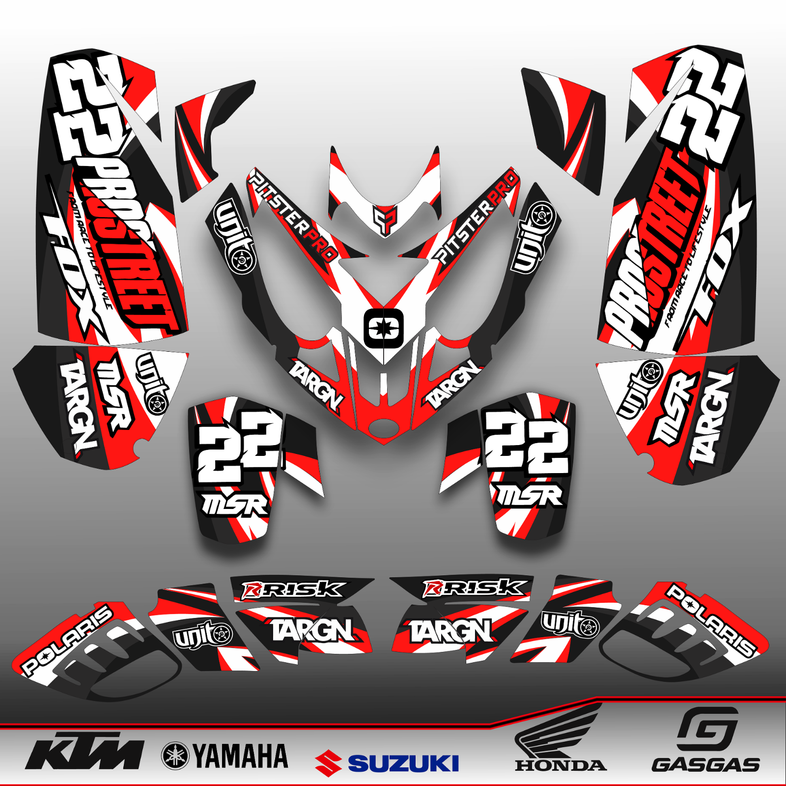 Polaris Predator 500 graphics full decals stickers kit atv | eBay
