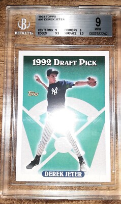 1993 DEREK JETER TOPPS DRAFT PICK GRADED 9 BECKETT BGS RC!! ⚾️YANKEES ...
