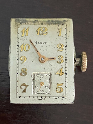 VINTAGE MEN'S HARVEL WRIST WATCH MOVEMENT,SERIAL# E8640, NOT RUNNING | eBay