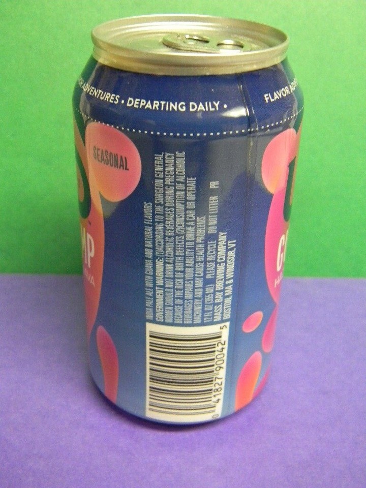 CRAFT HARPOON UFO GUAVA LAMP BEER CAN BOSTON MA. VT. SPACESHIP UFO SIDE ...