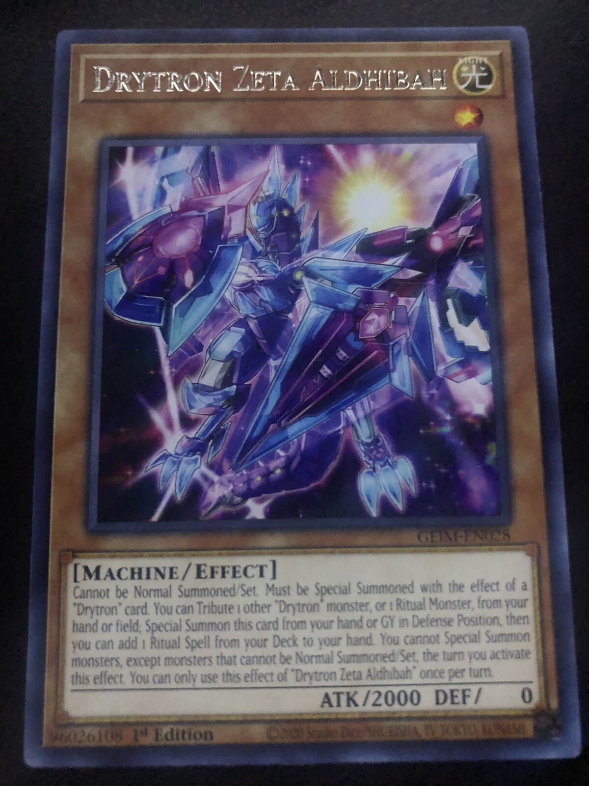 Yu-Gi-Oh! - Drytron Zeta Aldhibah - GEIM-EN028 - Rare - 1st Ed - NM/M ...